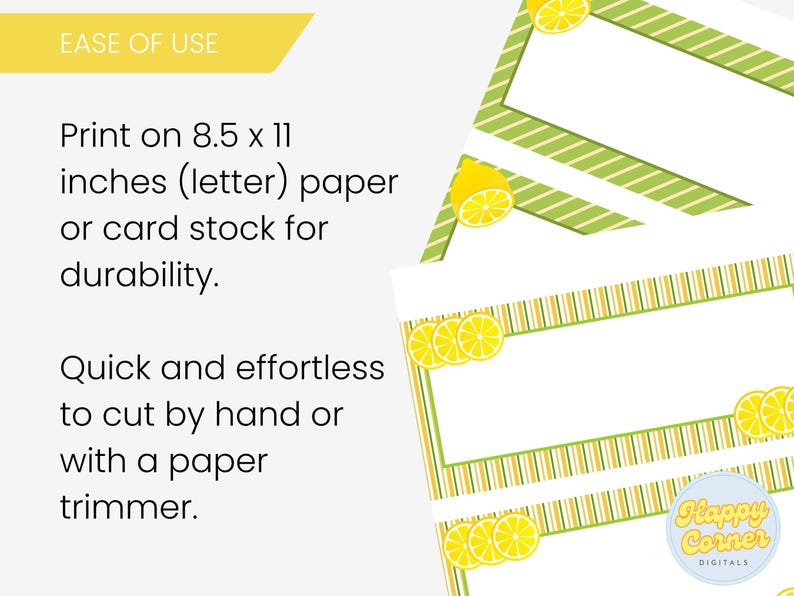 Summer Lemon Desk Name Tags Editable Lemon Student Name Tags Cute ...
