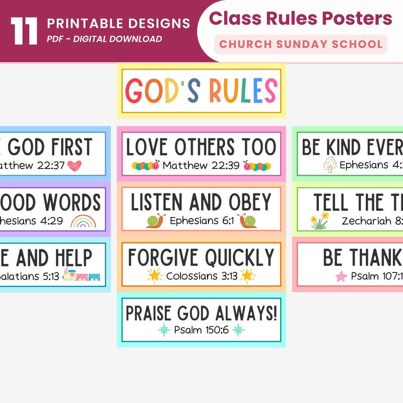 Church Class Rules - Etsy