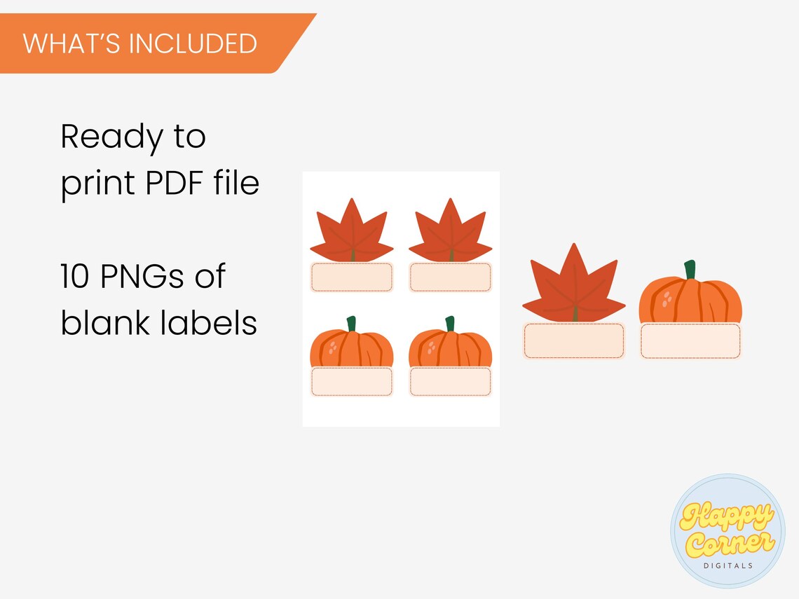 Fall Season Cubby Name Tags Editable Autumn Cubby Labels Autumn Leaf ...