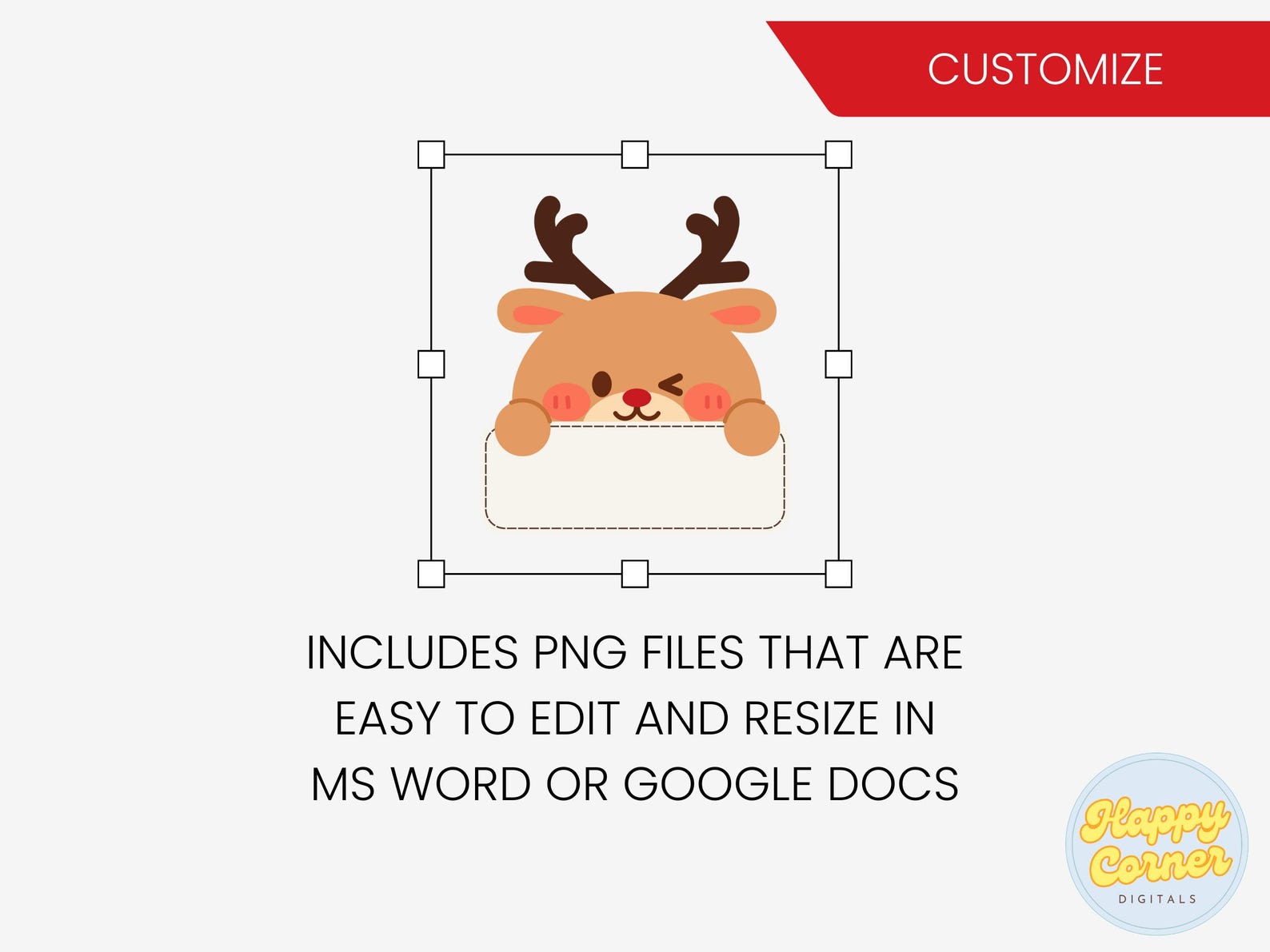 Christmas Cubby Name Tags Editable Santa Claus and Reindeer Peeking ...