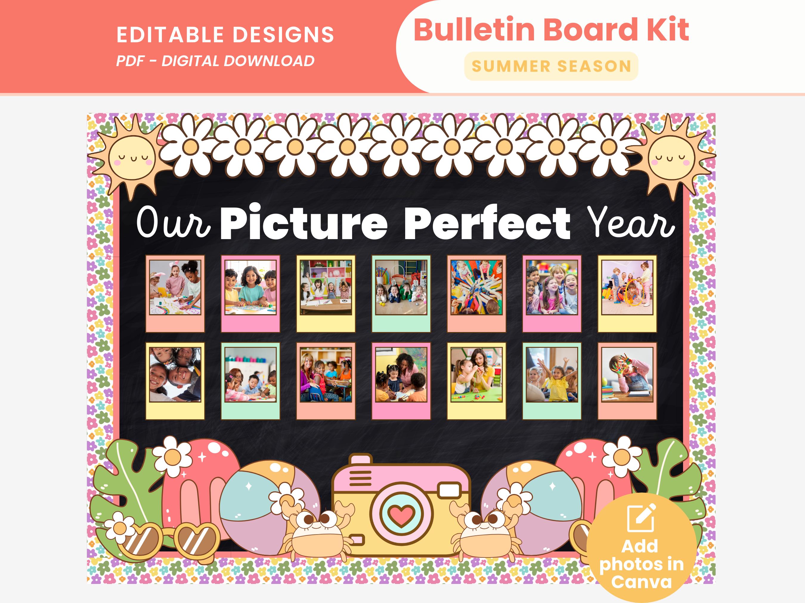 Our Picture Perfect Year Add Your Photo Summer Bulletin Board Kit ...