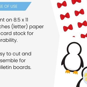 Winter New Year Penguin Theme Add Children Faces Bulletin Board Kit ...