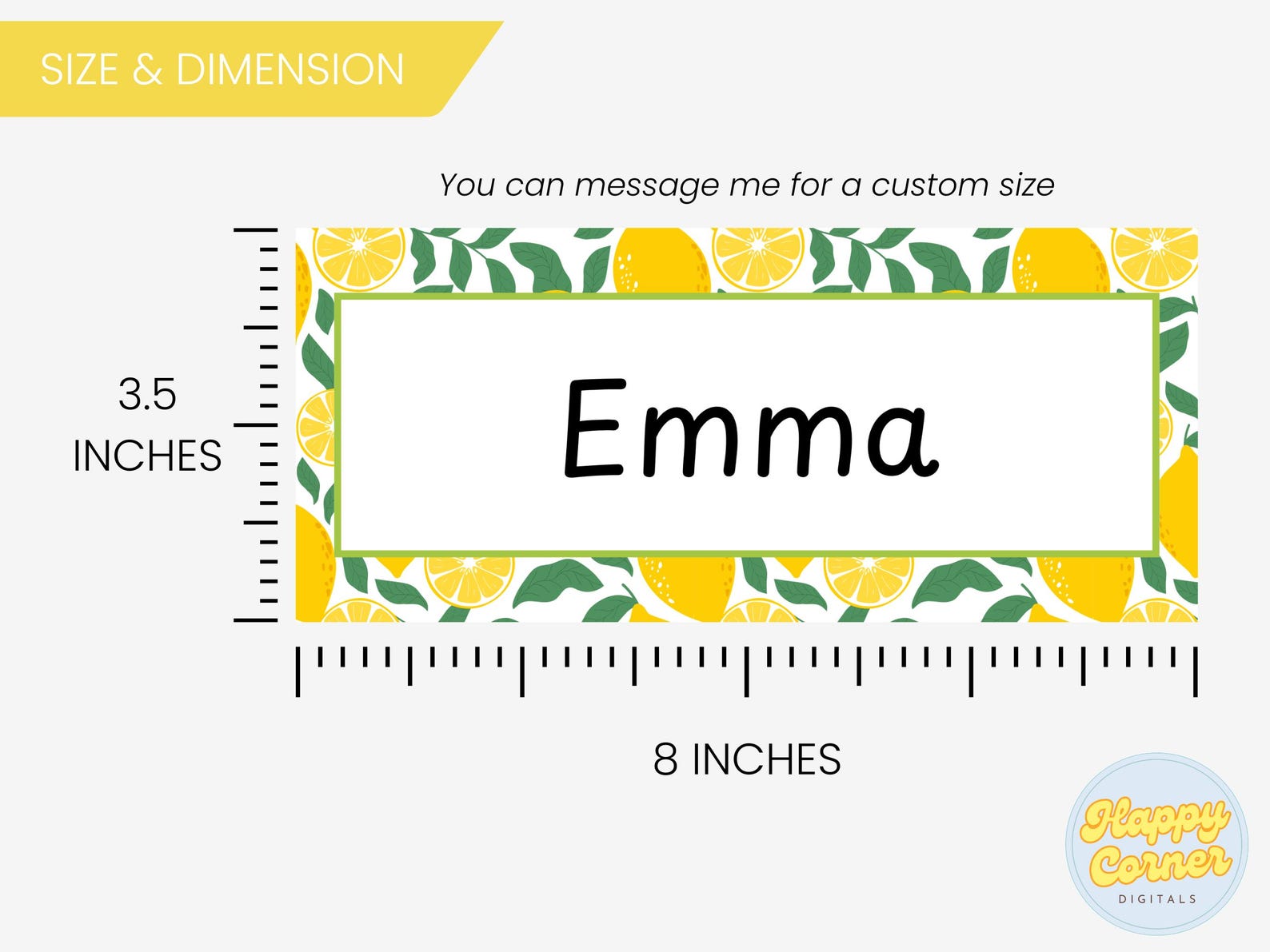 Summer Lemon Desk Name Tags Editable Lemon Student Name Tags Cute ...