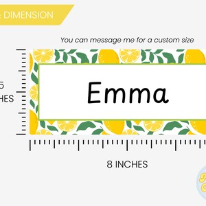 Summer Lemon Desk Name Tags Editable Lemon Student Name Tags Cute ...