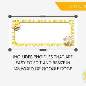 Honey Bee Desk Name Tags Printable Bee Student Name Tags Bumble Bee ...