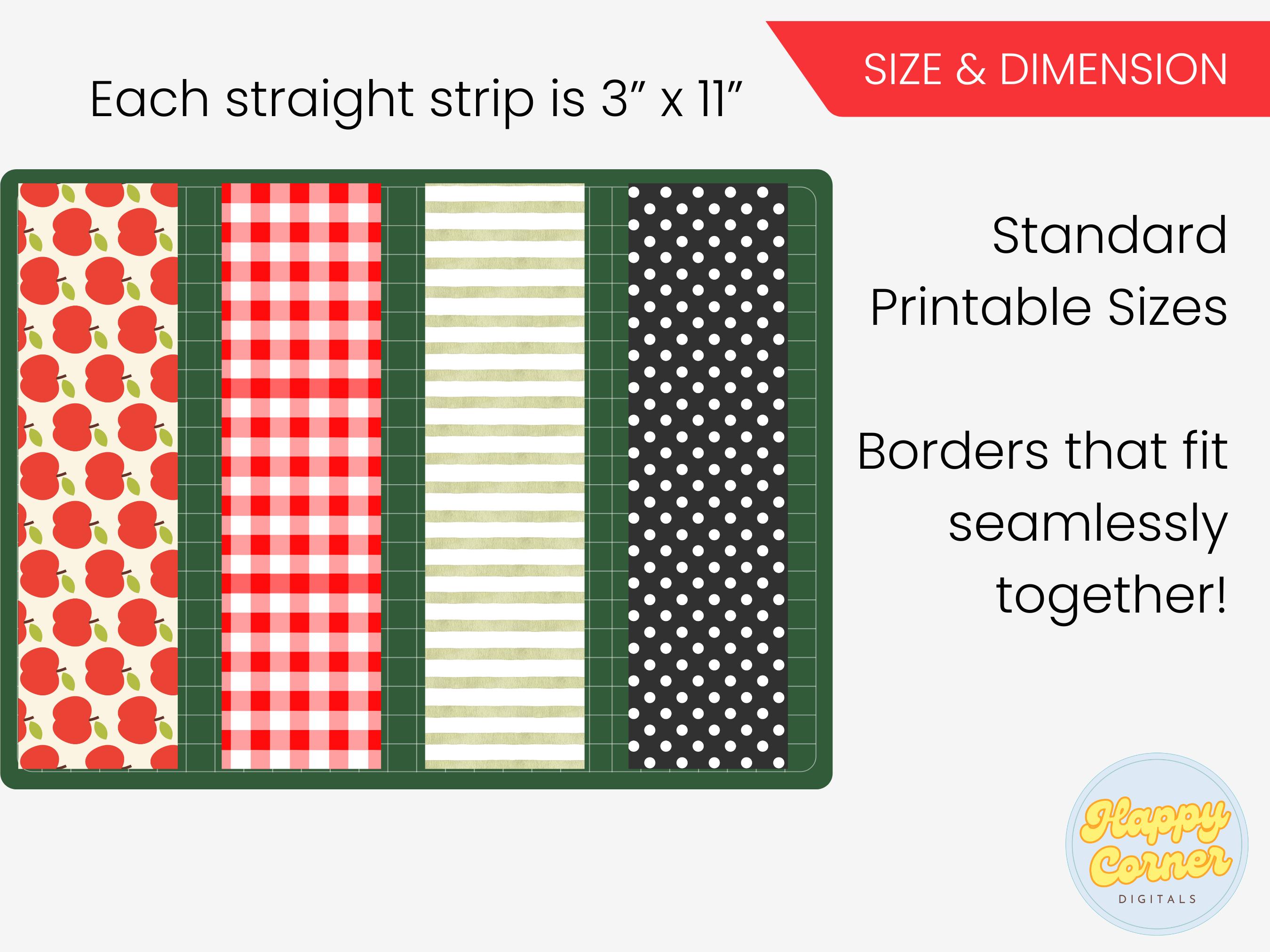 Apple Educational Bulletin Board Boarders Printable Apple Classroom ...