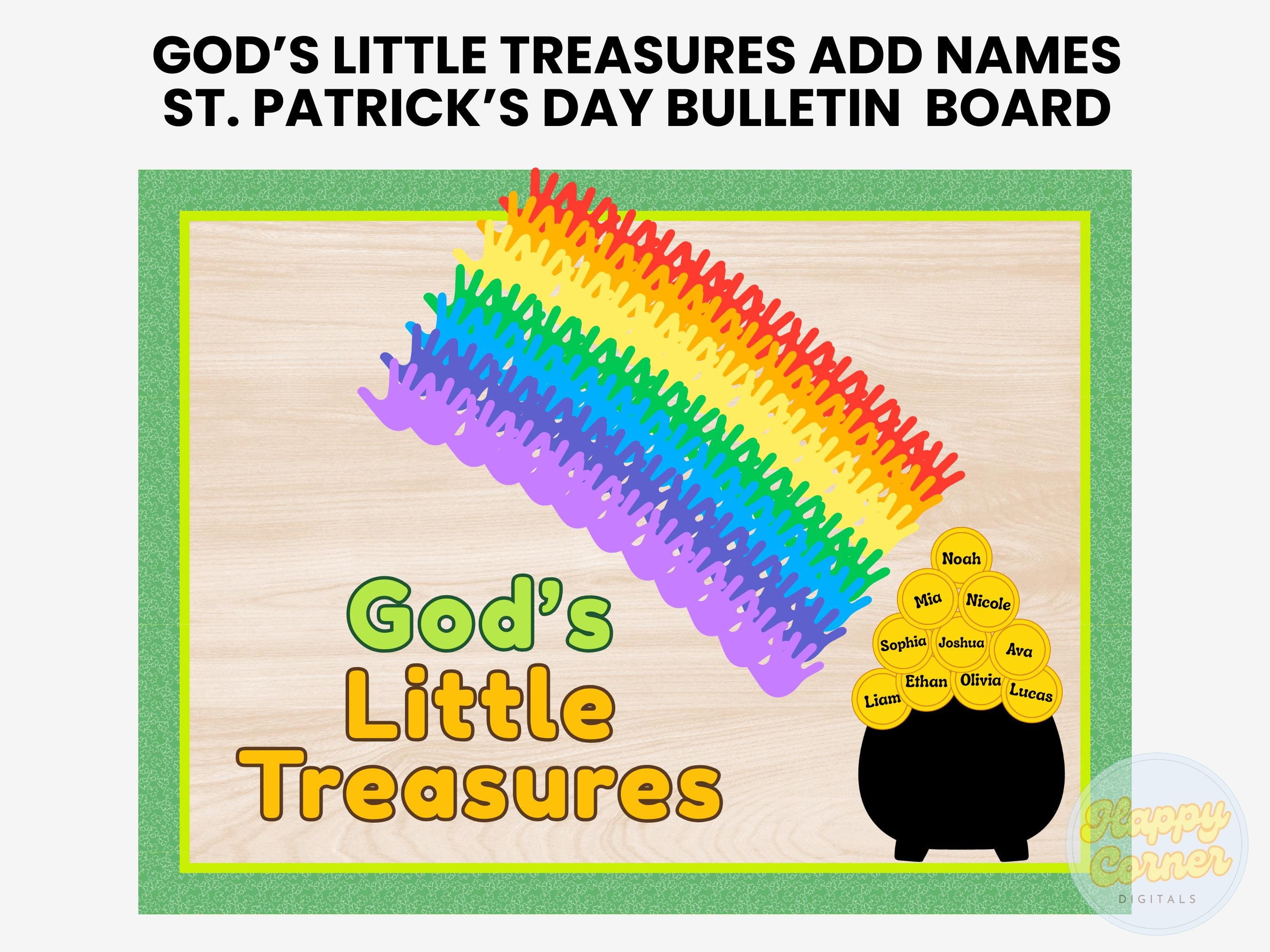 God's Little Treasures Add Names St. Patrick's Day Bulletin Board Kit ...