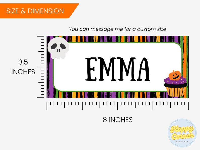 Halloween Desk Name Tags Editable Spooky Student Name Tags Halloween ...