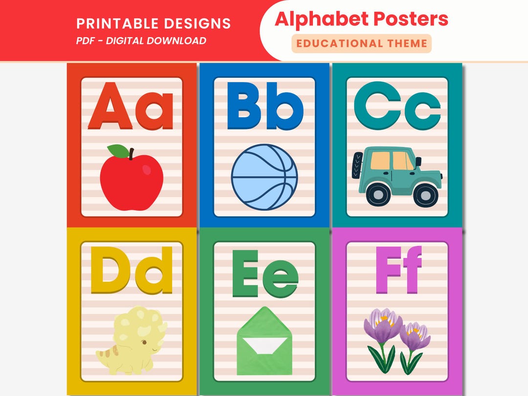 Educational Alphabet Posters for Children Classroom Display Alphabet ...