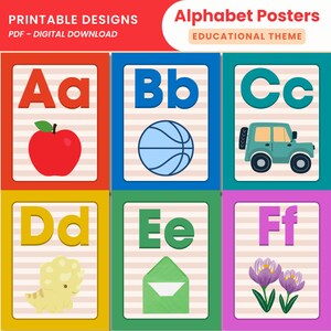 Educational Alphabet Posters for Children Classroom Display Alphabet ...