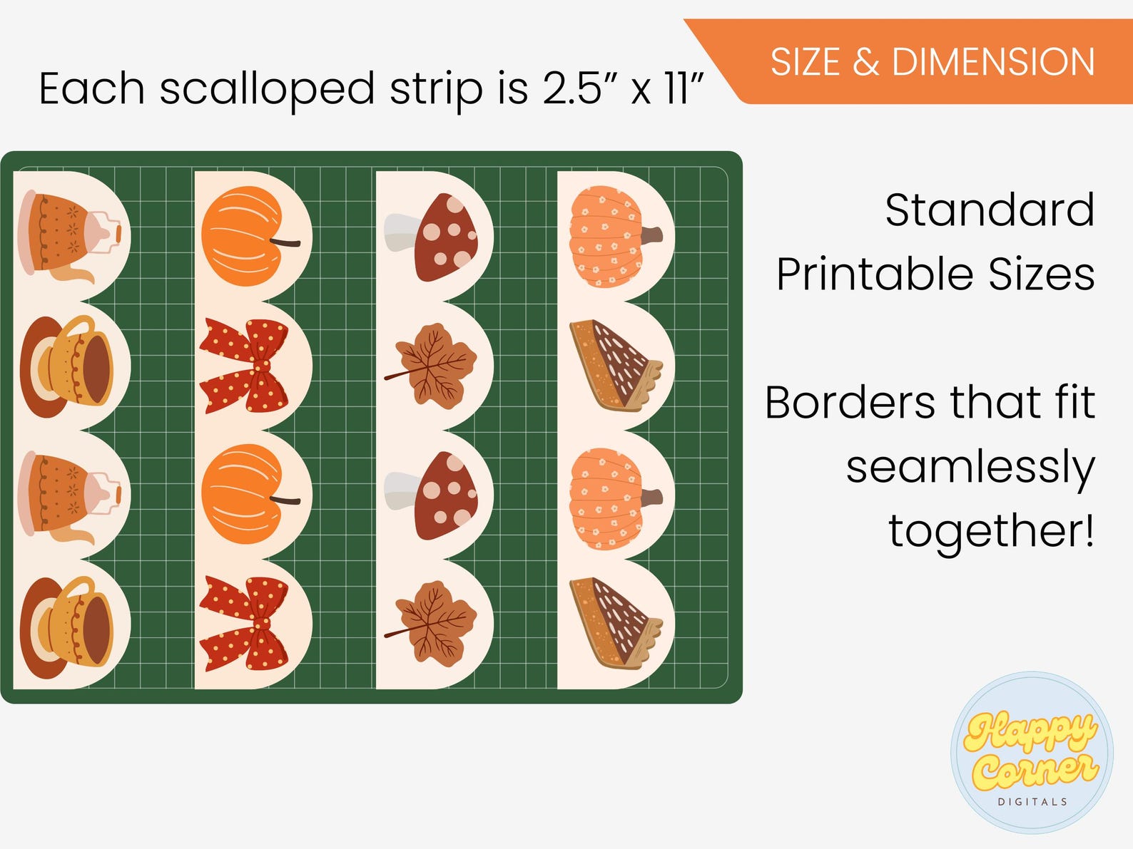 Cozy Fall Bulletin Board Borders Printable Cute Fall Bulletin Display ...