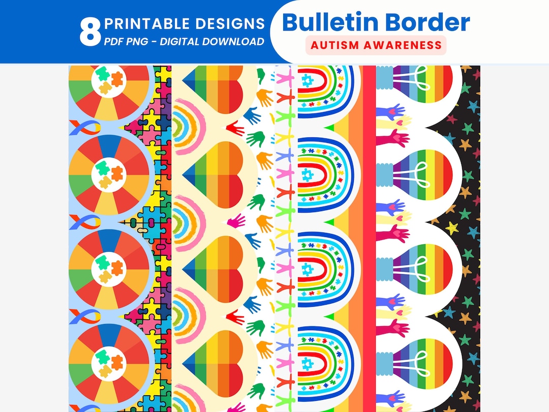 Autism Awareness Bulletin Board Border Printable Autism Border ...