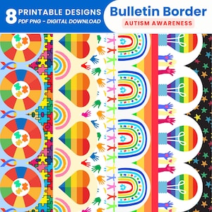 Autism Awareness Bulletin Board Border Printable Autism Border ...