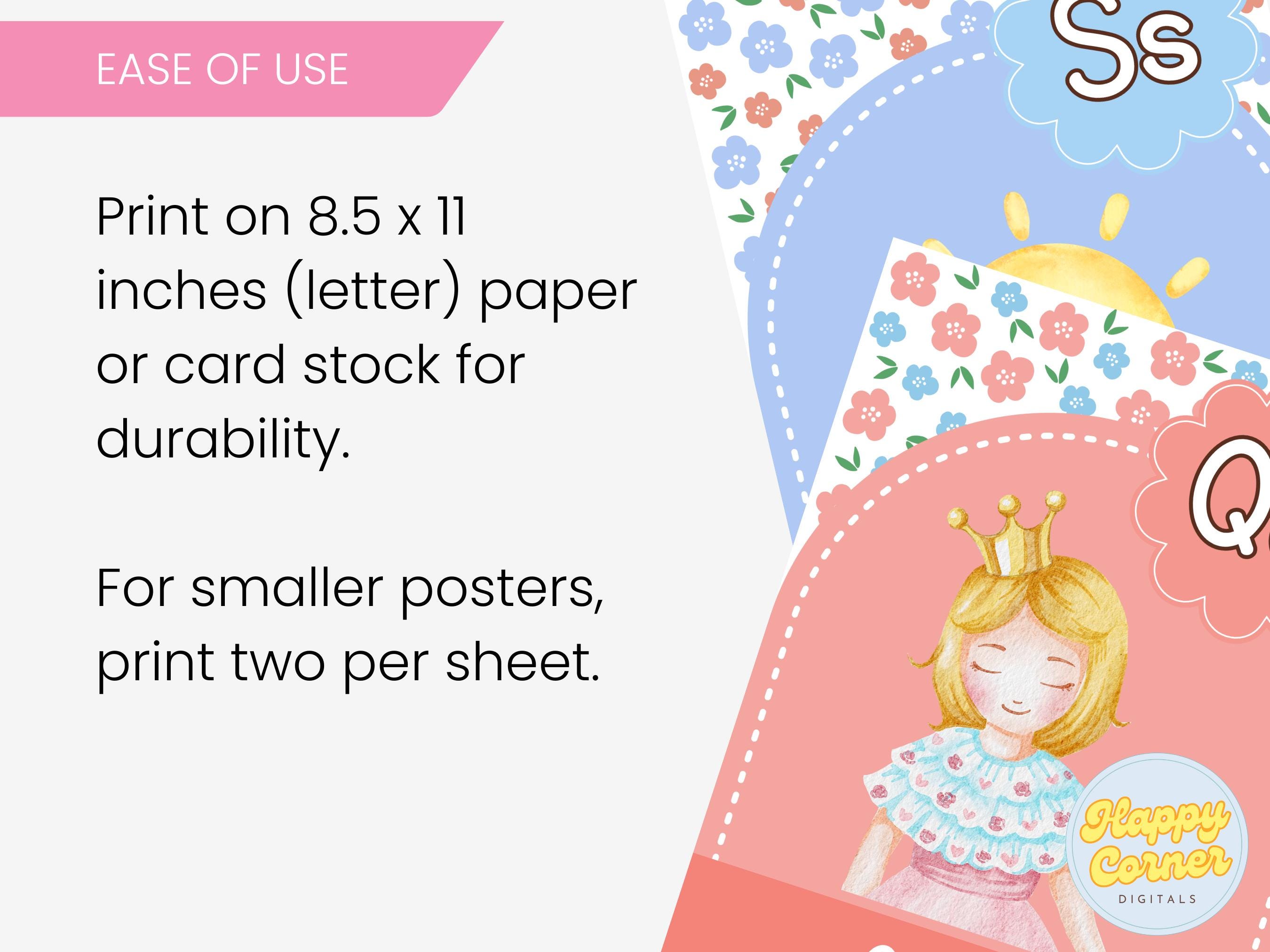 Pastel Alphabet Posters Flowers Classroom Letters Posters Cute Pastel ...