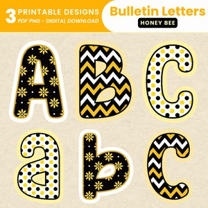 Honey Bee Bulletin Letters Printable Bumblebee Bulletin Title Bee ...