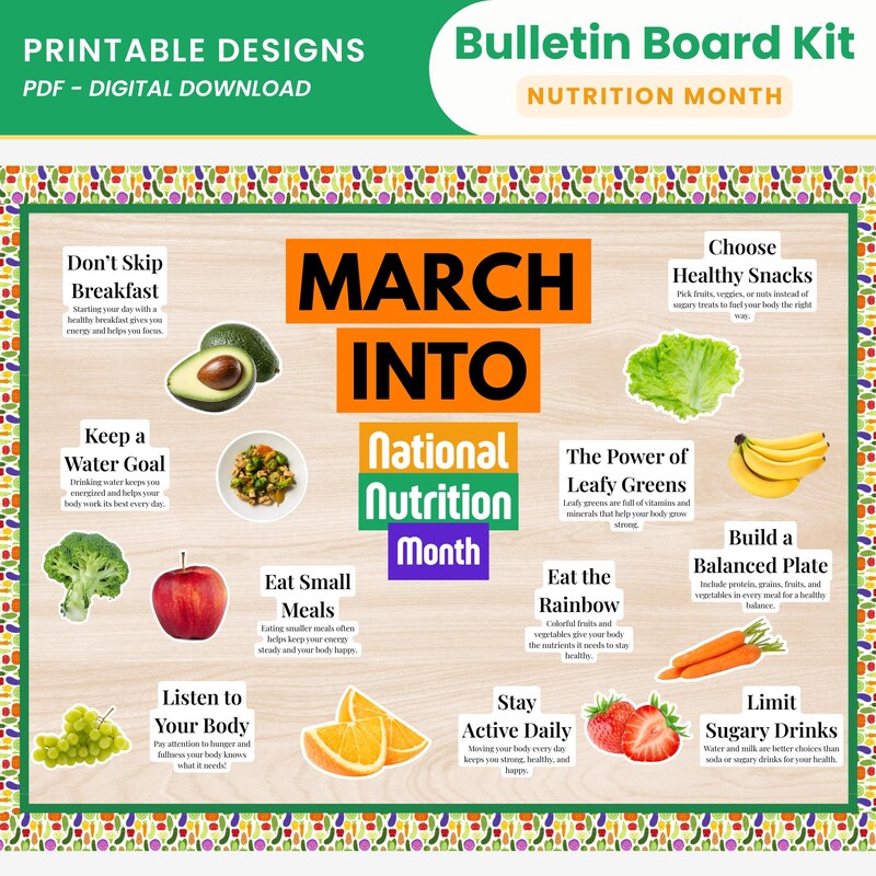 Nutrition Bulletin Boards - Etsy