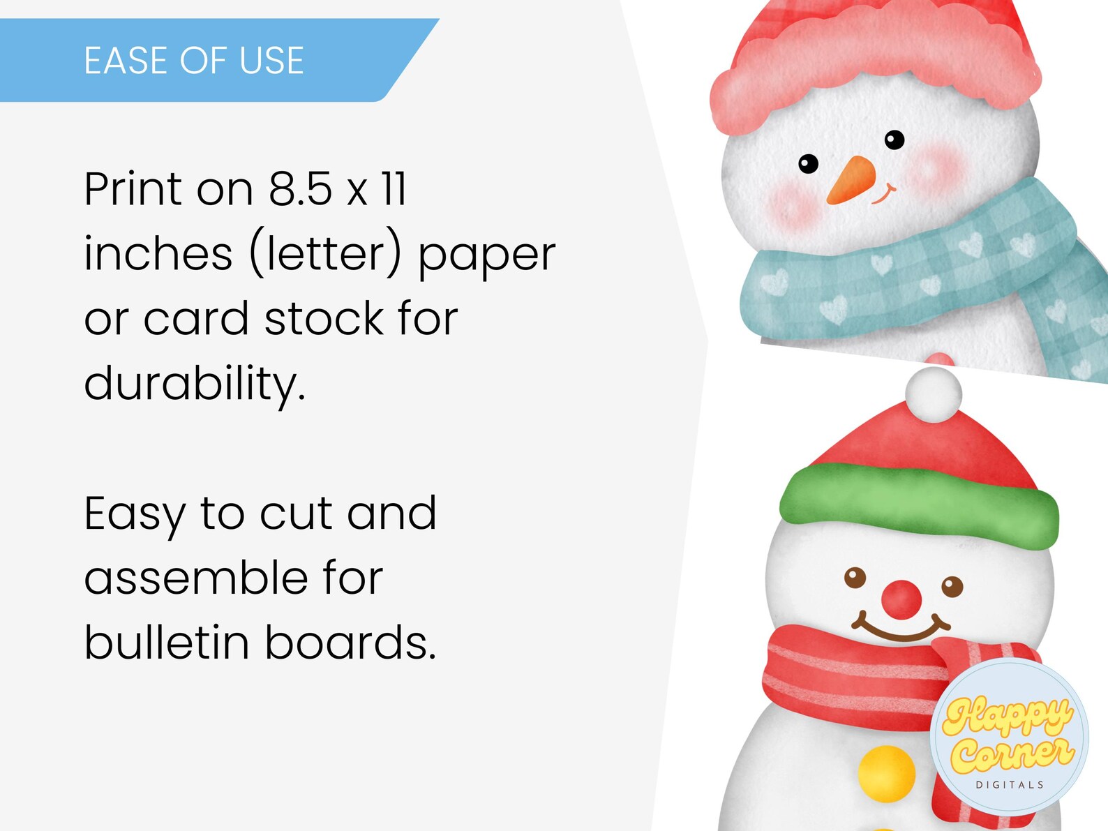 Kids Winter Church Cute Bulletin Board Kit Printable Jesus Snowman ...