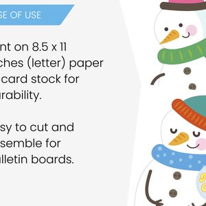 Winter Snowman Pun Bulletin Board Kit Printable Snow Bulletin Display ...