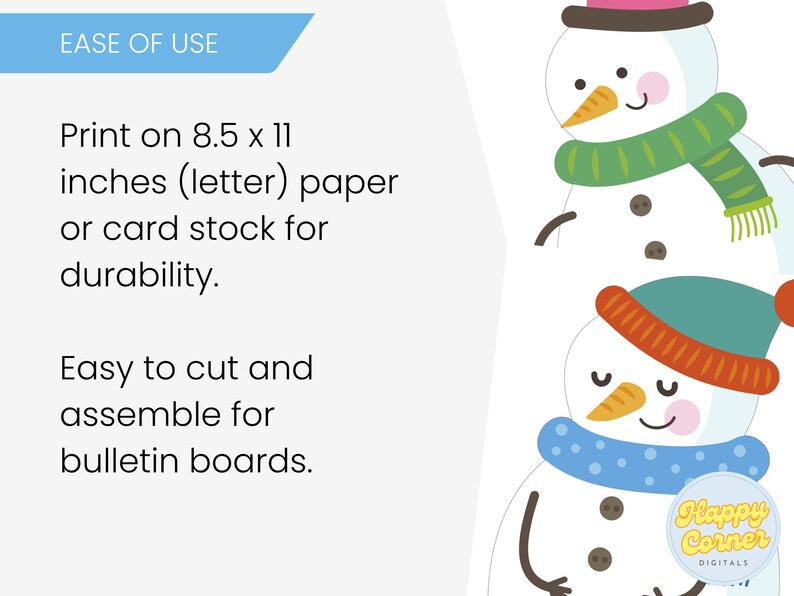 Winter Snowman Pun Bulletin Board Kit Printable Snow Bulletin Display ...