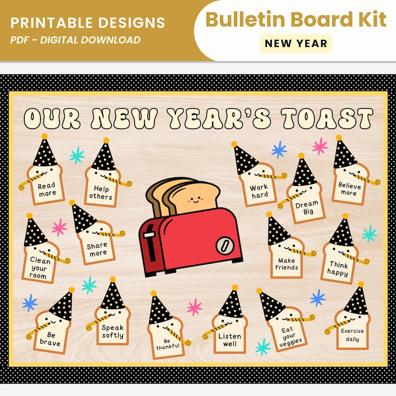 New Years Resolutions Bulletin Board - Etsy