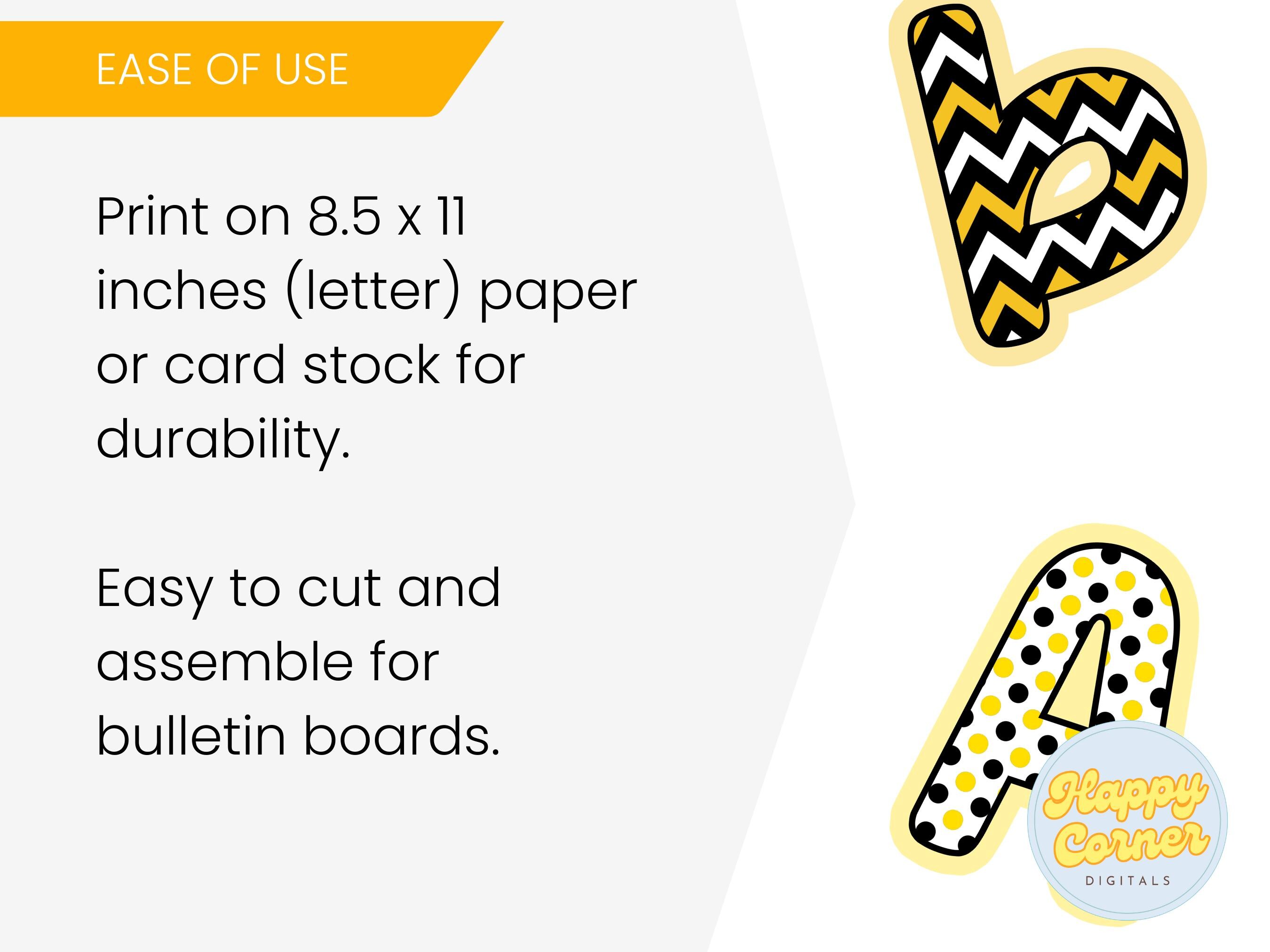 Honey Bee Bulletin Letters Printable Bumblebee Bulletin Title Bee ...