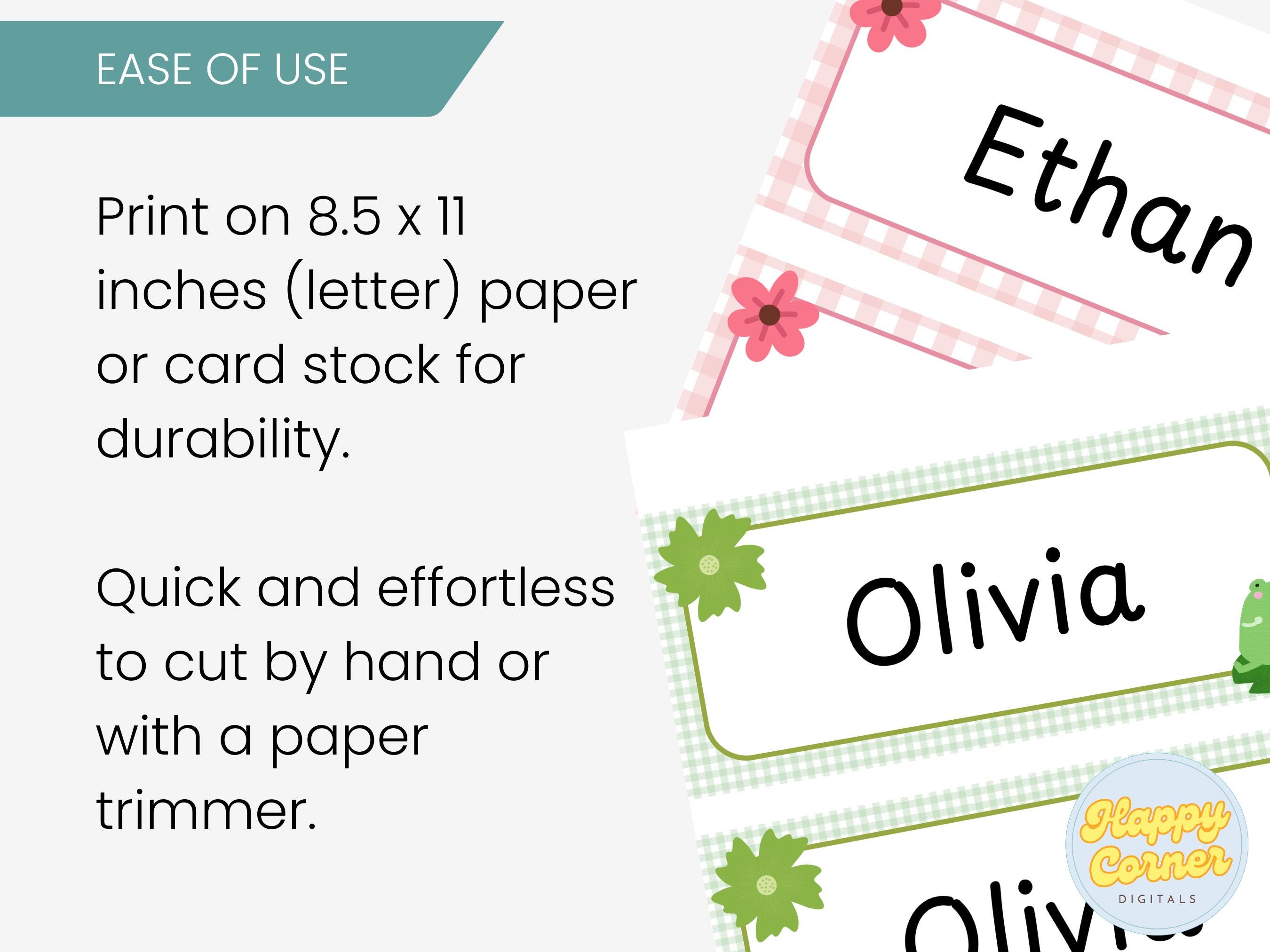 Spring Name Tags Editable Desk Name Labels for Students Name Tags for ...