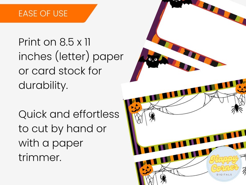 Halloween Desk Name Tags Editable Spooky Student Name Tags Halloween ...