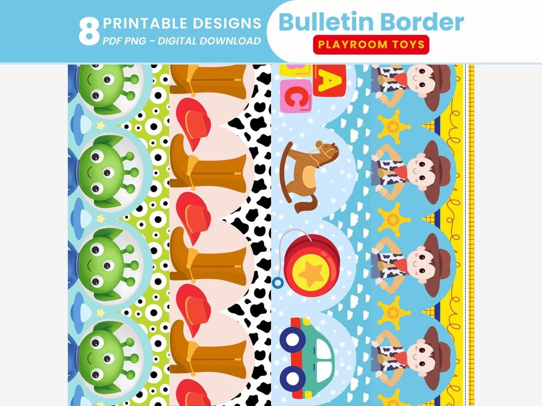 Playroom Toys Bulletin Board Border Classroom Display Printable Toys ...