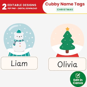 Snowman Cubby Tag - Etsy