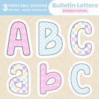 Groovy Retro Bulletin Board Letters, Letter Clipart, Printable Bulletin ...