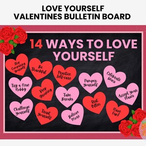 Love Yourself Bulletin Board Kit Printable Positive Affirmations ...