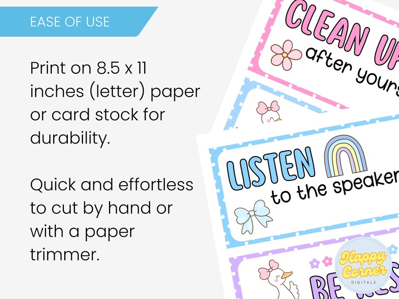 Silly Goose Classroom Rules Display Printable Kids Behavior Rules Signs ...