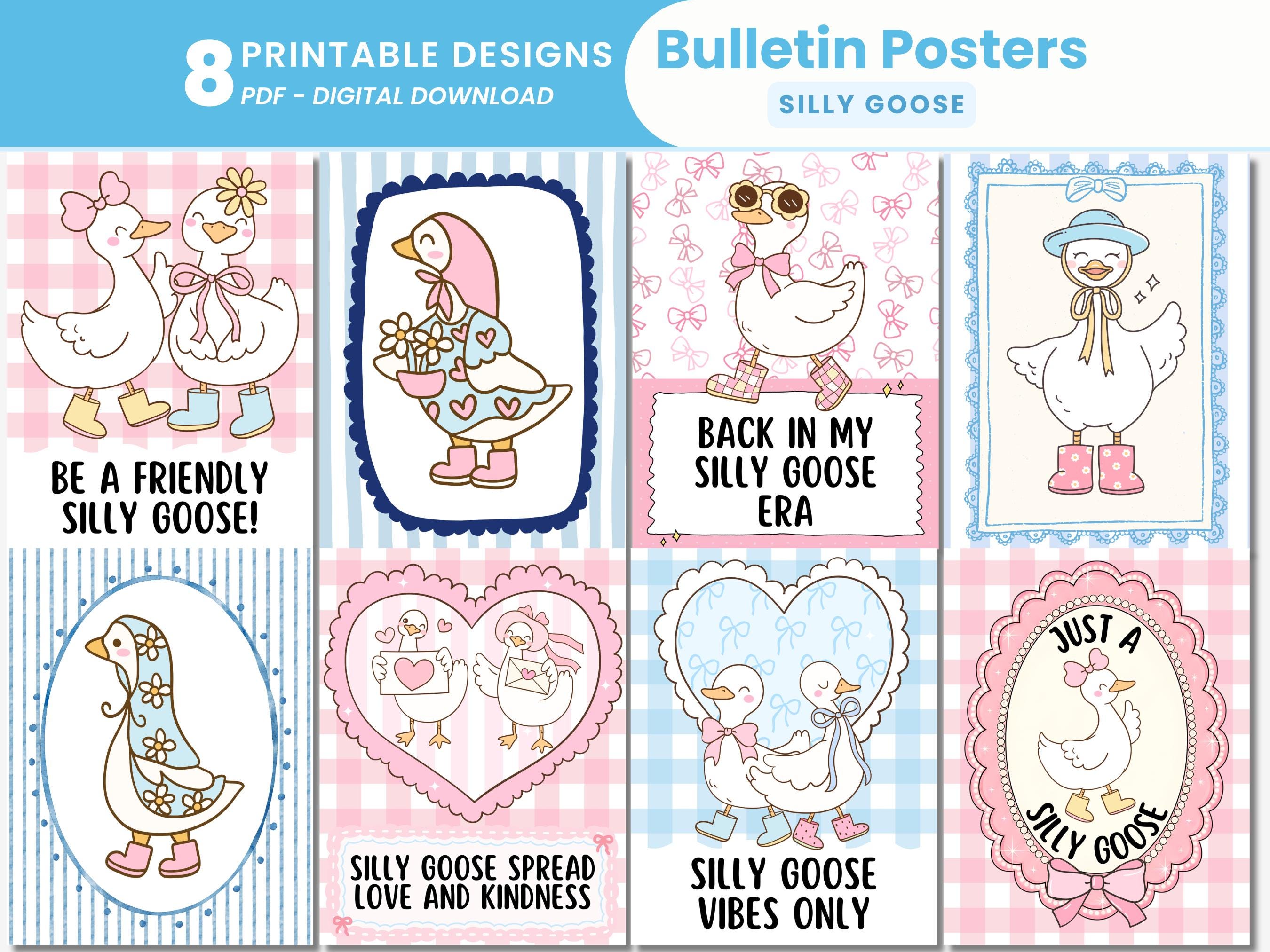 Silly Goose Coquette Bulletin Posters Display Printable Back to School ...