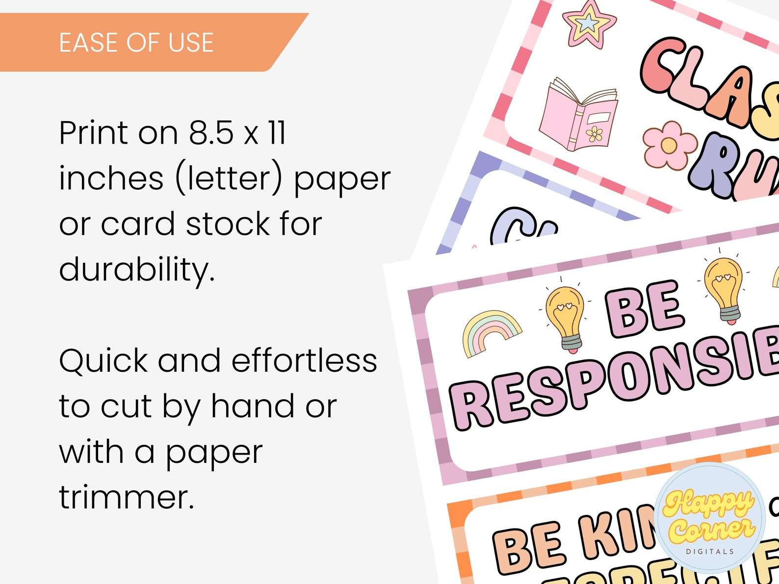 Pastel Retro Classroom Rules Posters Printable Groovy Rules Display ...