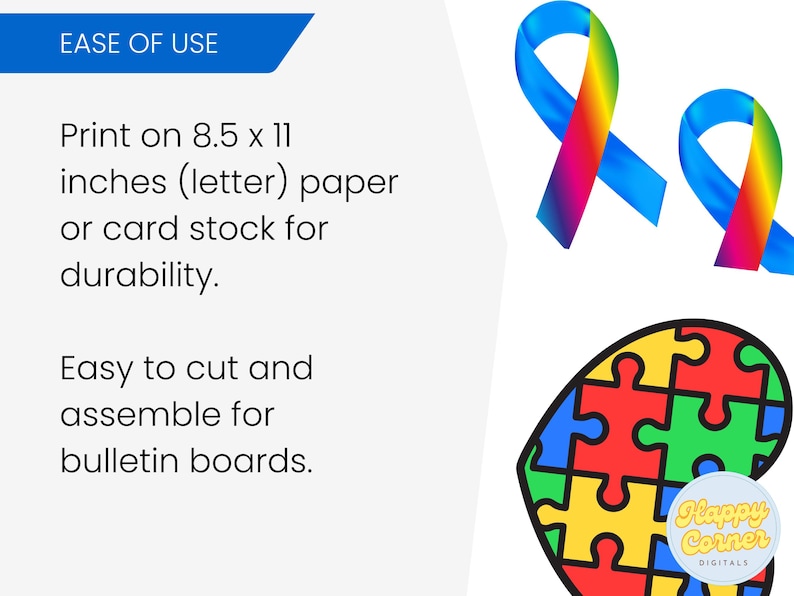 Dare to Be Different Autism Awareness Bulletin Board Kit Printable Sped ...