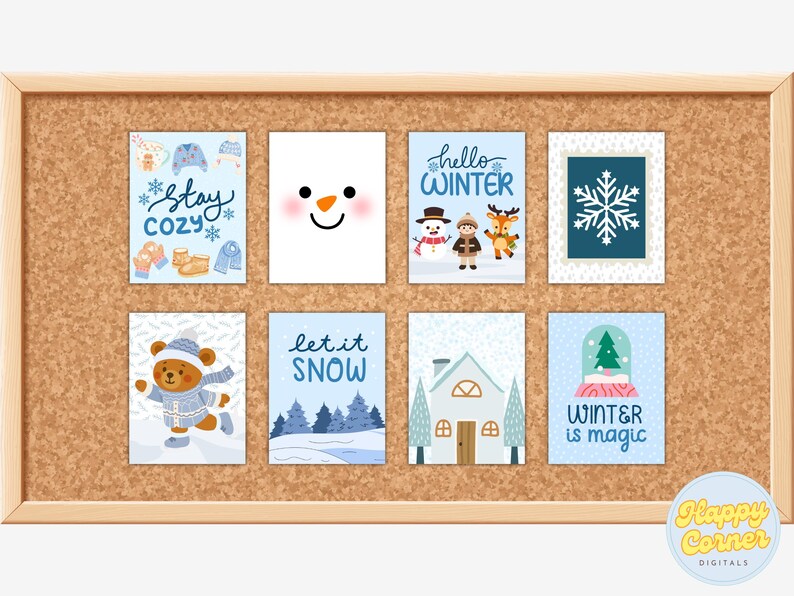Winter Bulletin Board Posters Printable Snowman Posters Display Winter ...
