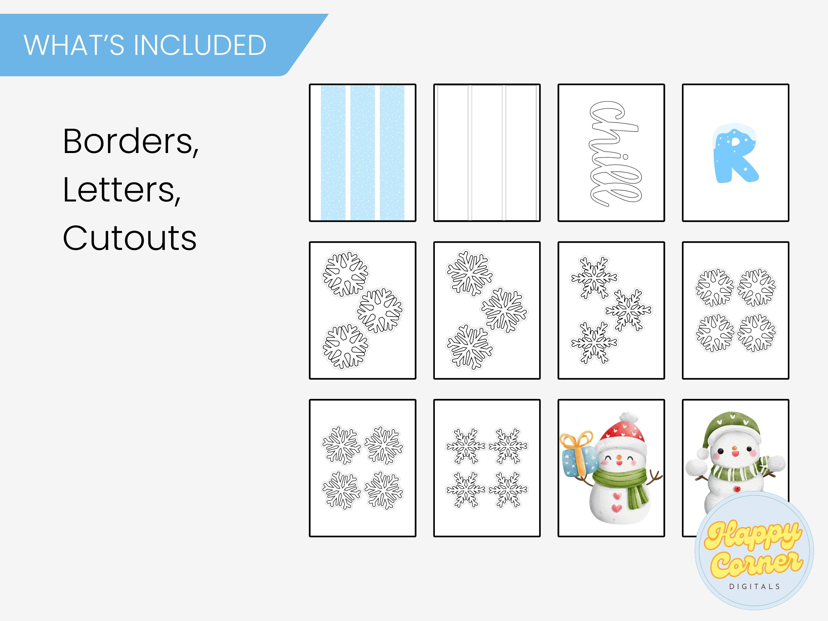 Winter Reading Snowmen Theme Bulletin Board Kit Printable Winter ...
