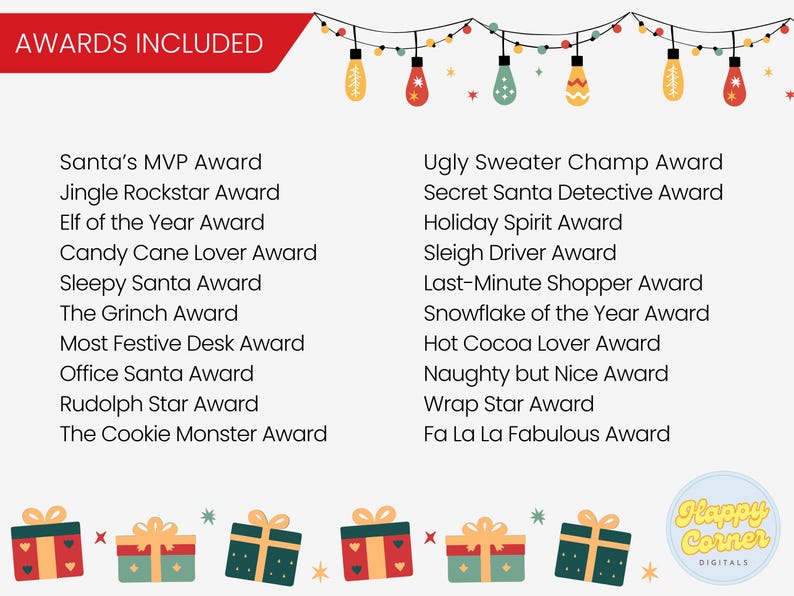 Funny Christmas Employee Award Certificates Editable Christmas Office ...