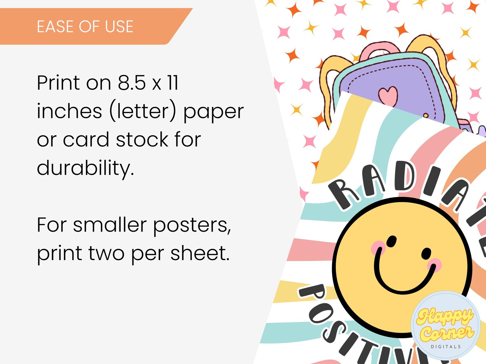 Pastel Retro Classroom Posters Display Set of 8 Printable Groovy ...