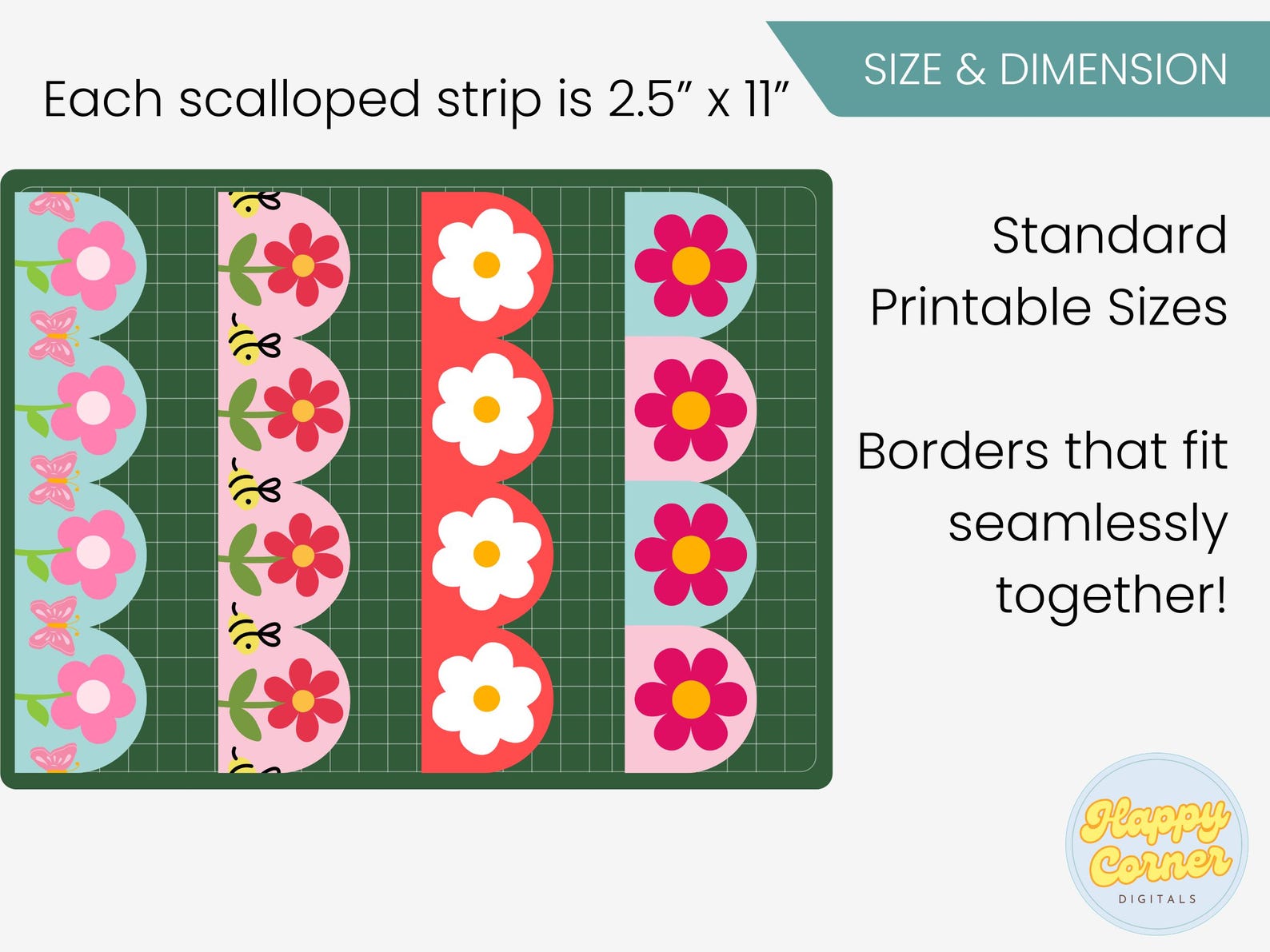 Spring Flowers Borders for Classroom Bulletin Display Printable Spring ...