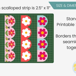 Spring Flowers Borders for Classroom Bulletin Display Printable Spring ...