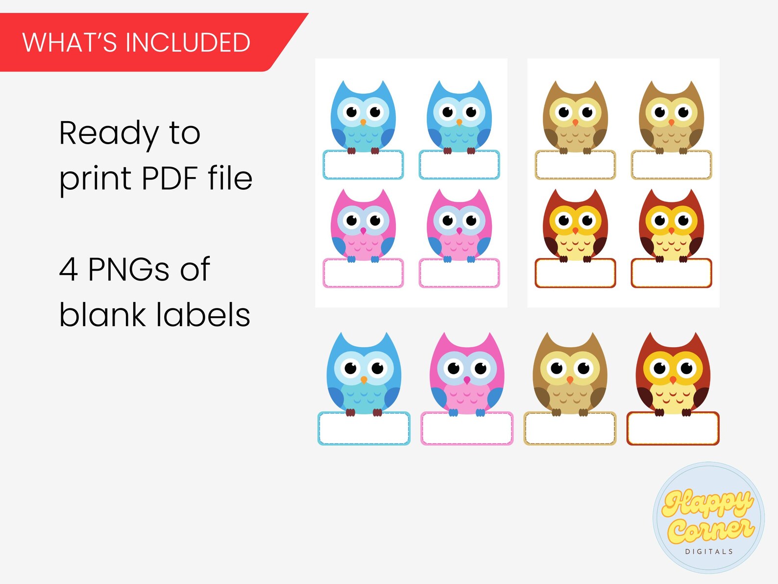 Owl Theme Cubby Name Tags Editable Kids Student Name Tags School Supply ...