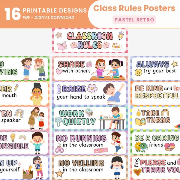 Classroom Rules Sign - Etsy
