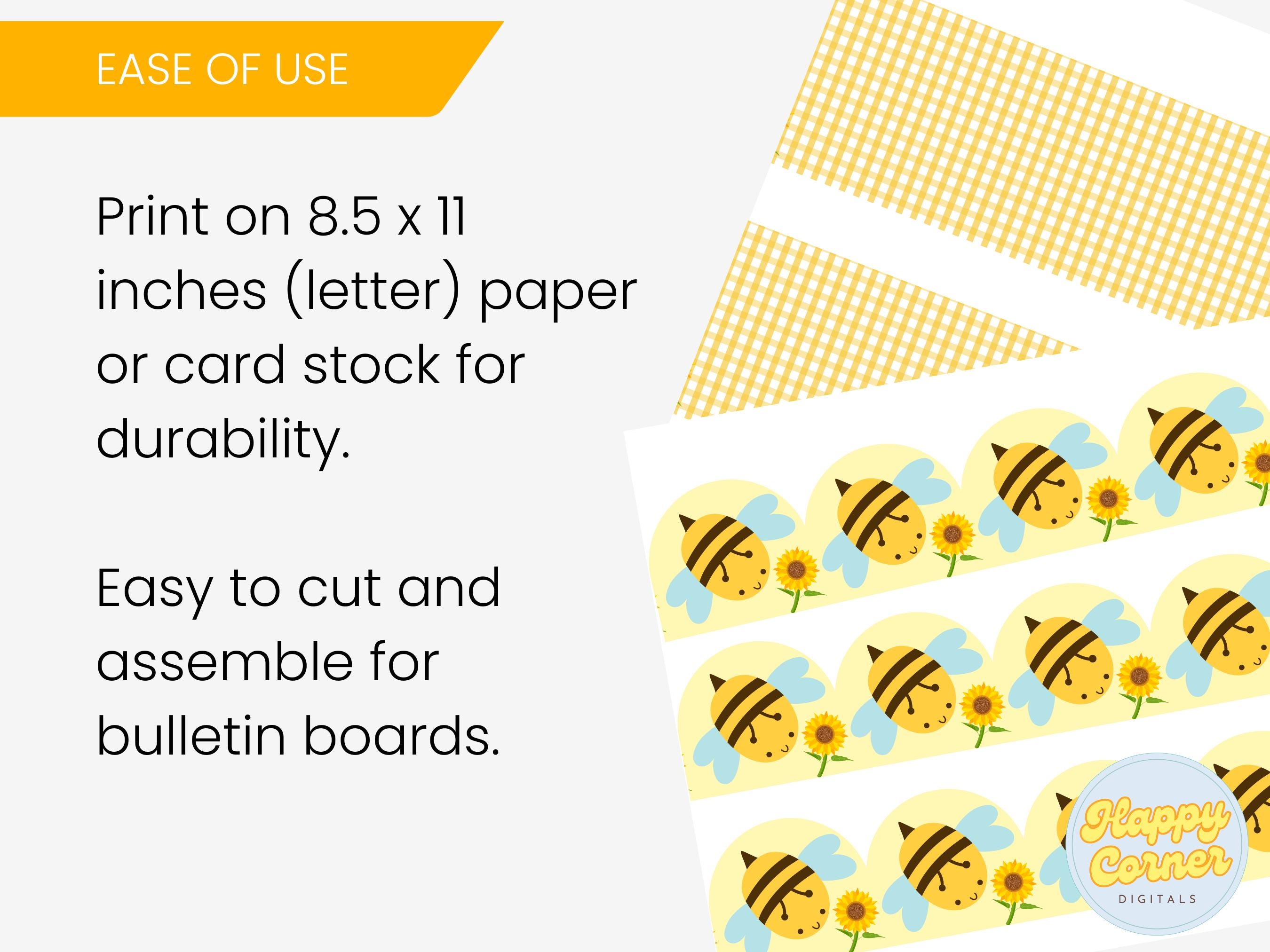 Honey Bee Bulletin Board Borders for Classroom Display Printable Cute ...