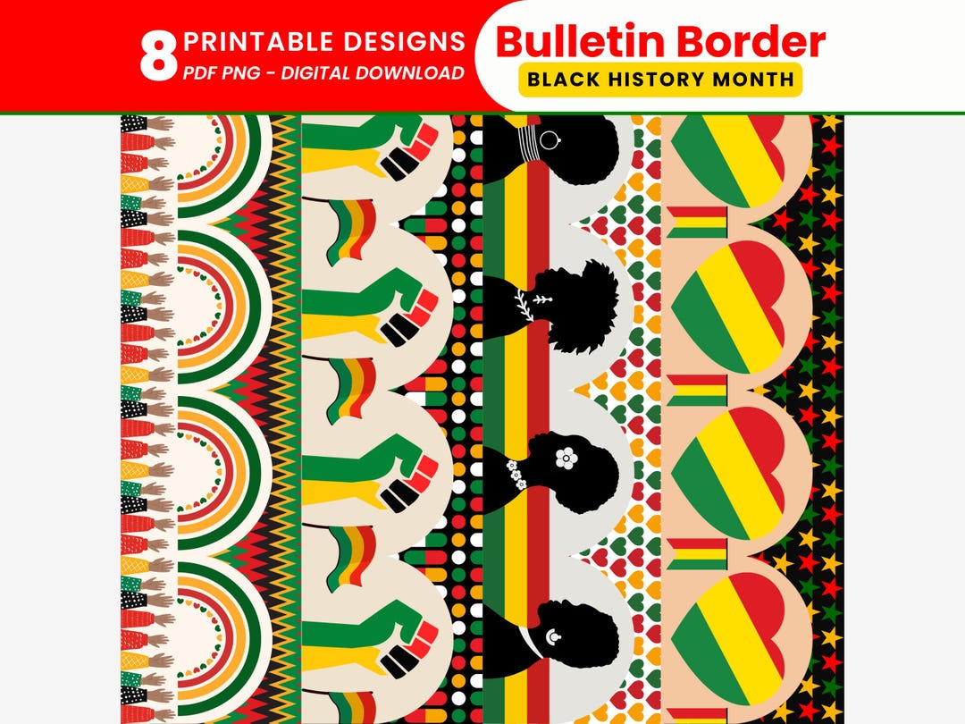 Black History Month Bulletin Board Borders Printable Black History ...