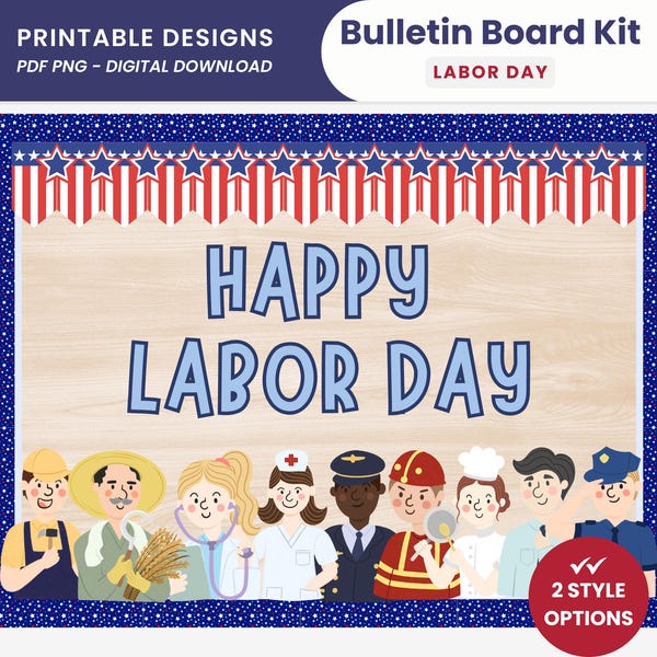 Labor Day Bulletin Board - Etsy
