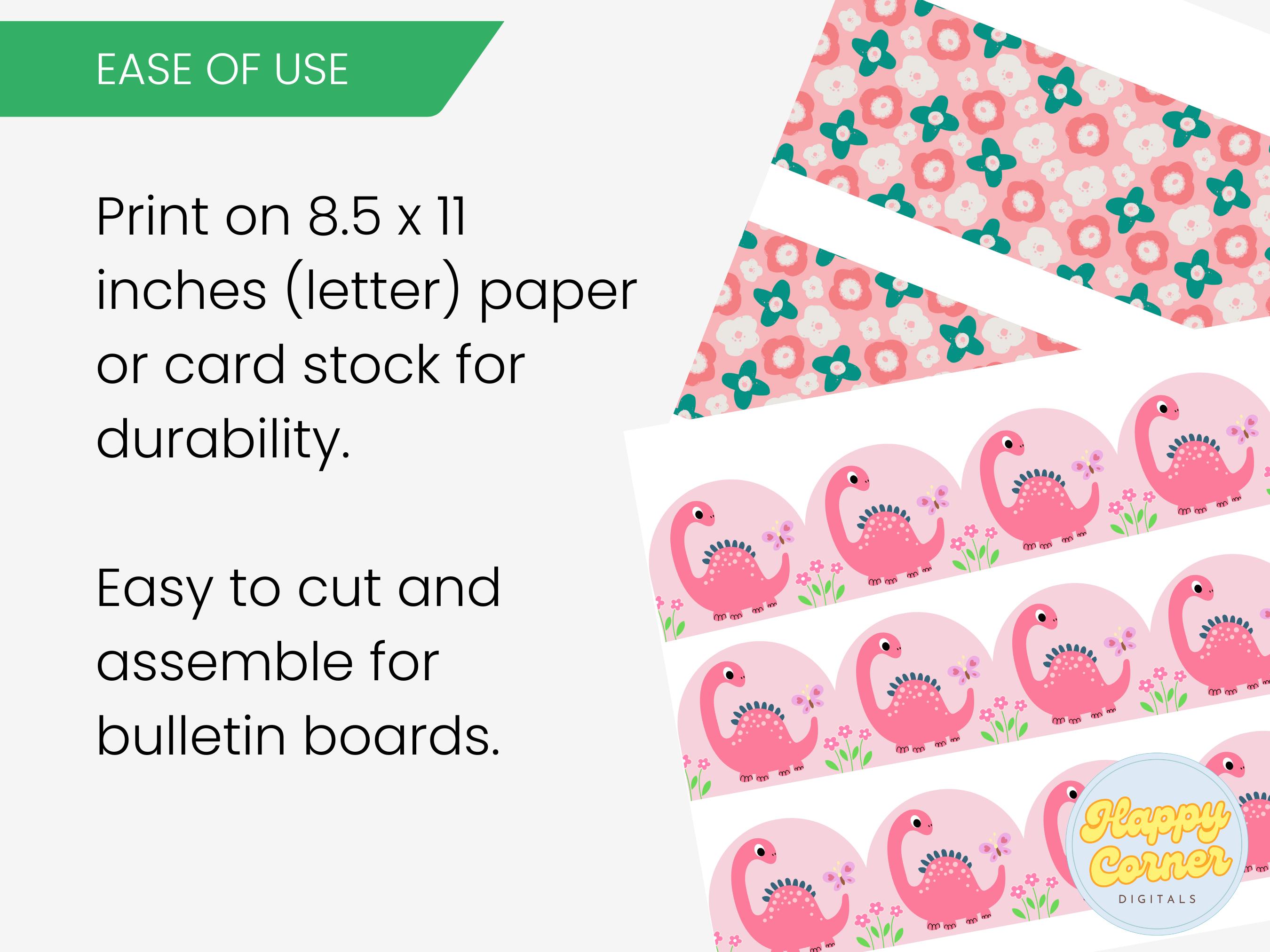 Dinosaur Bulletin Board Border Printable Kids Dinosaur Bulletin Boarder ...