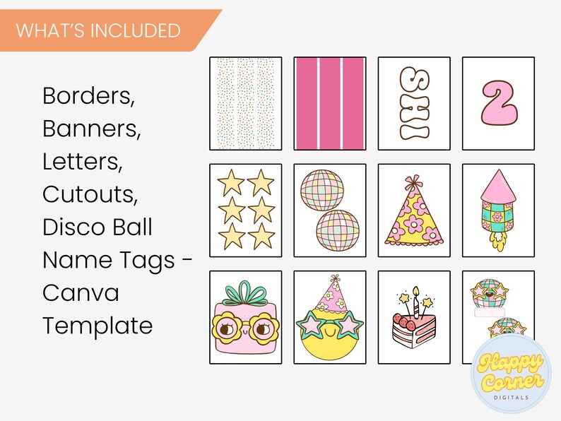 Pastel Retro Shine Bright in 2026 With Disco Ball Name Tags Bulletin ...