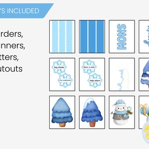 Winter Kindness Bulletin Board Kit Printable Winter Mental Health ...