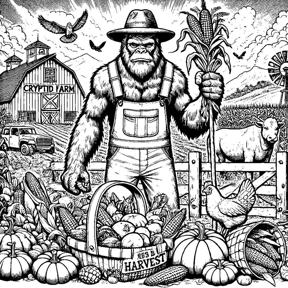 Cryptid Farm Coloring Book | Instant Digital Download | Printable Pdfs ...
